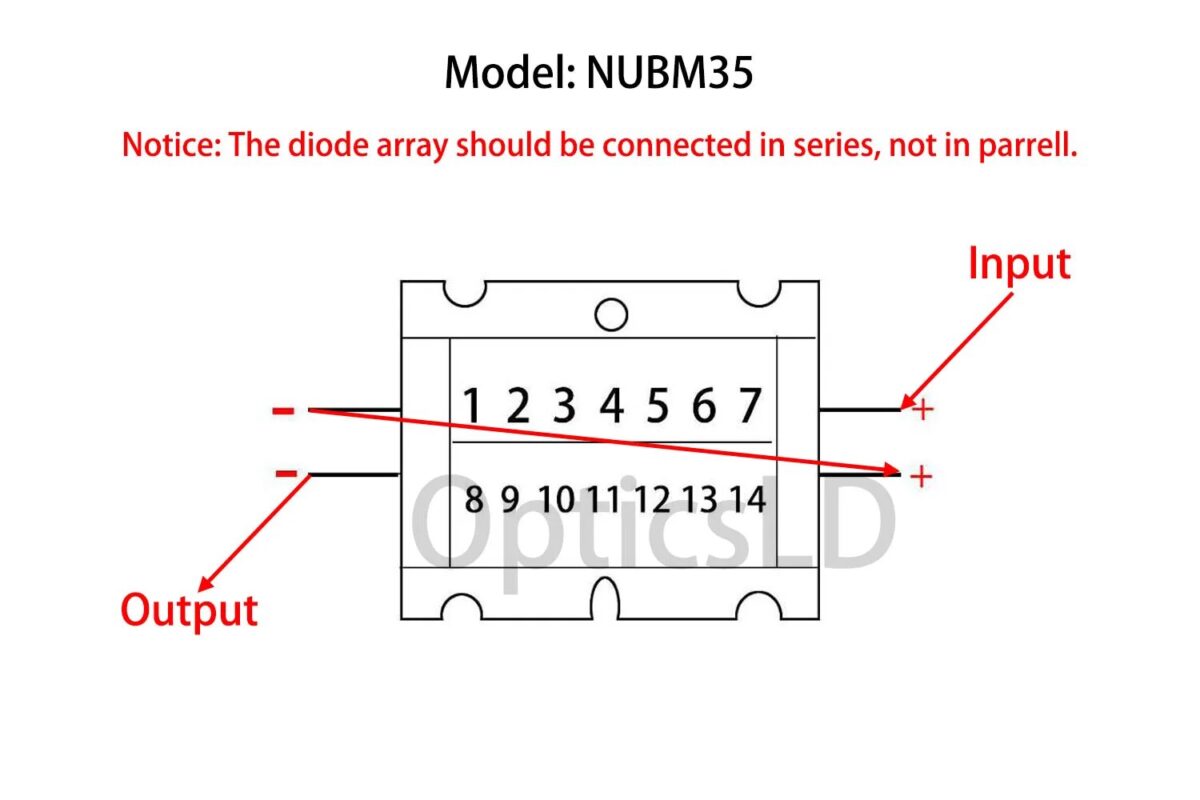 NICHIA NUBM35 Blue 455nm 74W Laser Diode Array PCB Driver (Tin-Pin) – Beeg