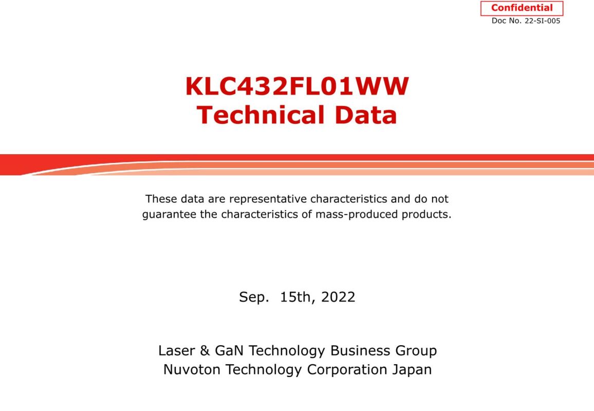 Panasonic KLC432FL01WW 402nm 405nm3W 3.3W Violet high power laser diode ...